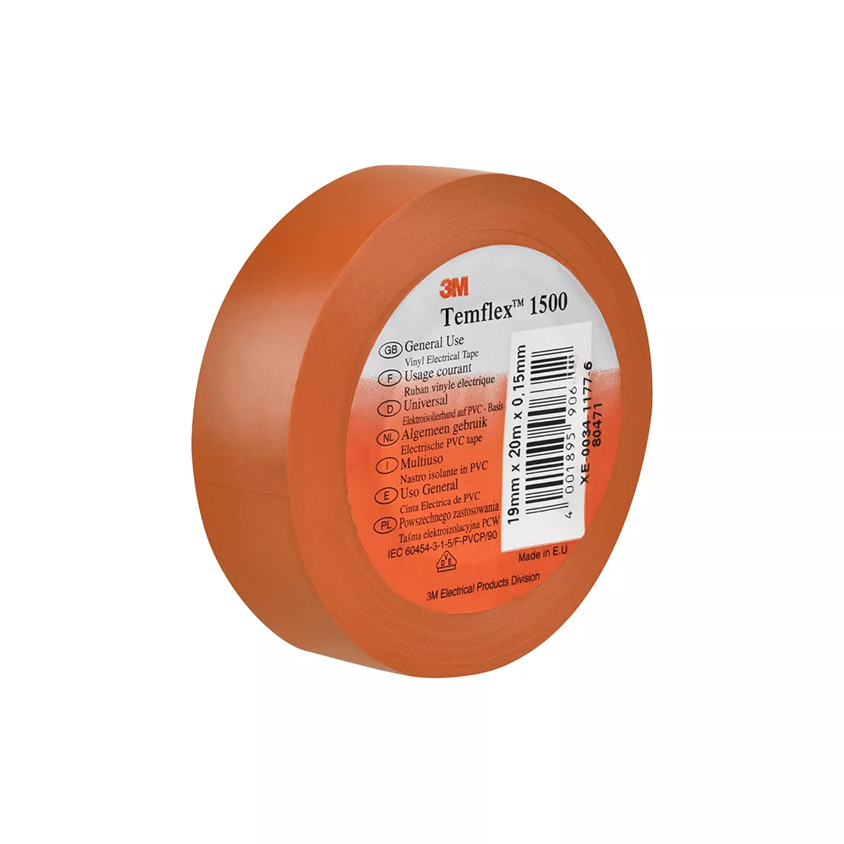 ИЗОЛИРБАНД 20М/19ММ ОРАНЖЕВ 3M TEMFLEX 1500 - #182258 - Rumik