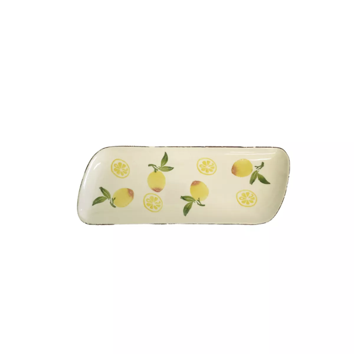 ПЛАТО ДЕКОРАЦИЯ ЛИМОНИ 40х15 СМ КЕРАМИЧНО - #392620 - Rumik