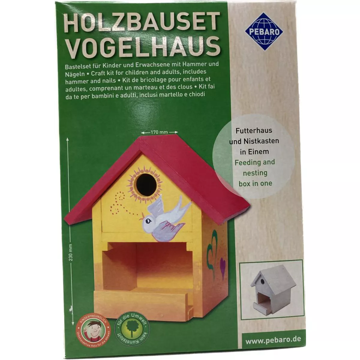 ДЪРВЕН КОМПЛЕКТ ЗА СГЛОБЯВАНЕ КЪЩИЧКА ЗА ПТИЦИ 878 - #393067 - Rumik