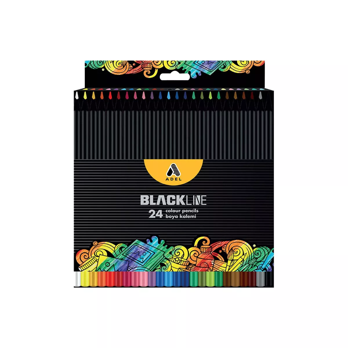 МОЛИВИ ЦВЕТНИ ADEL BLACKLINE 24 ЦВЯТА ДЪЛГИ 43064 - #108764 - Rumik