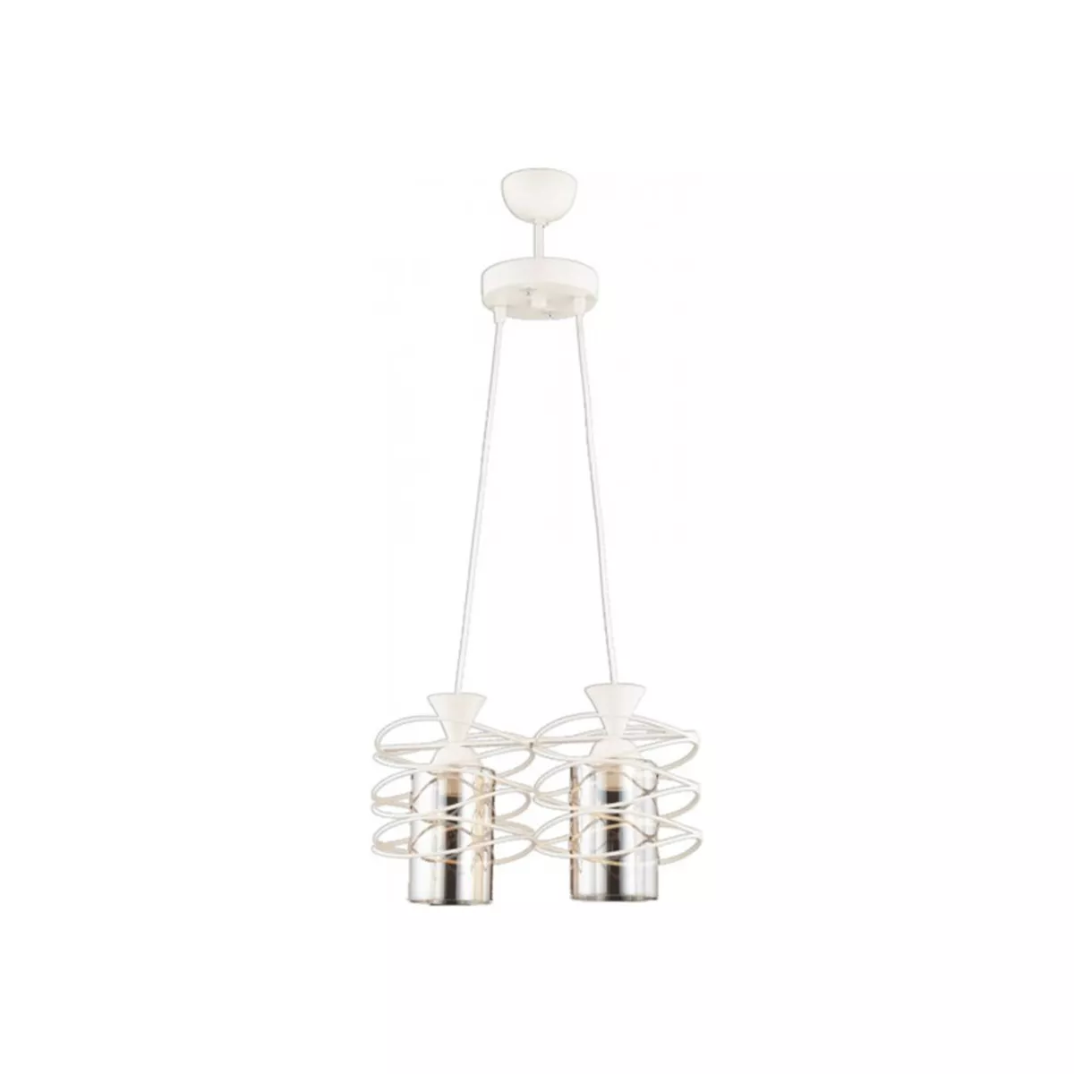 ПОЛИЛЕЙ FIBELA 2*Е27 БЯЛ С ОПУШЕНА ЧАШКА/ 200001044502 - #314526 - Rumik