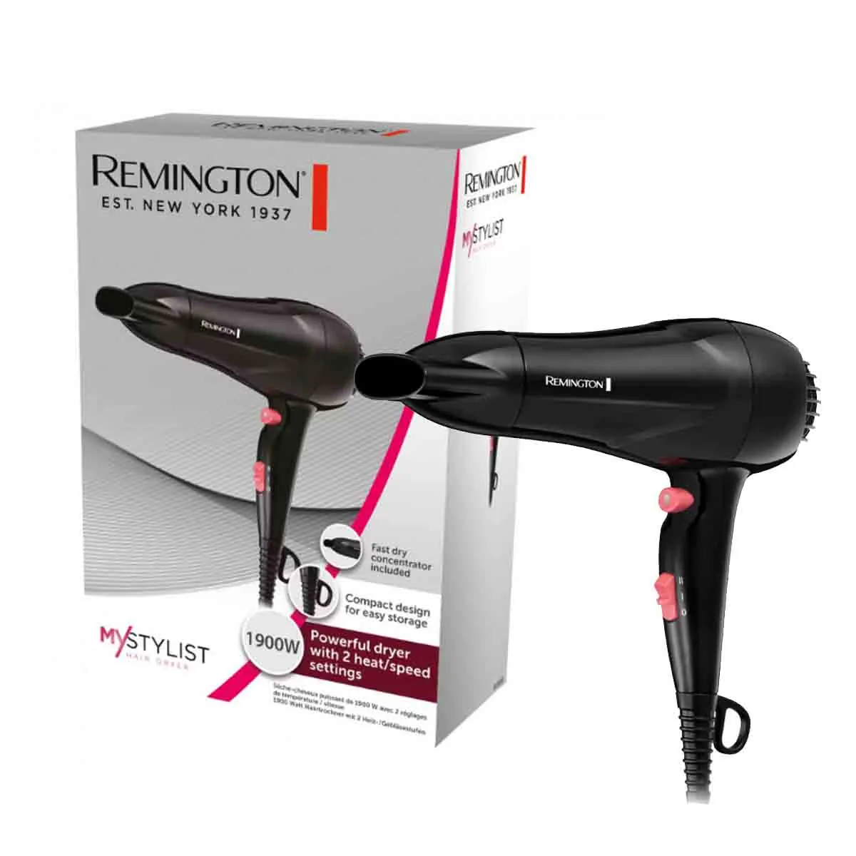 СЕШОАР - REMINGTON MYSTYLIST D2000, 1900W - #320561 - Rumik